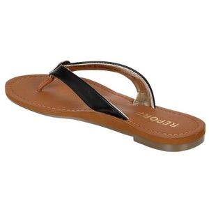 Report | Shoes | Report Sammy Sandals Black Flip Flops New | Poshmark